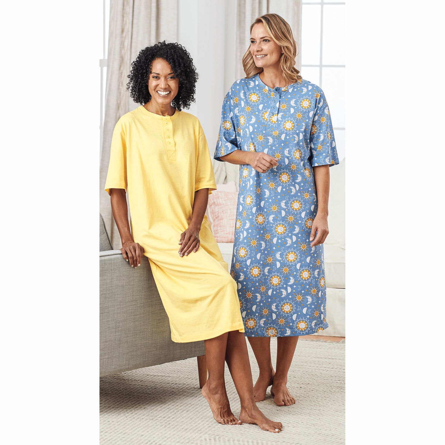 2-Pack Comfort Henley Nightshirt | Harriet Carter