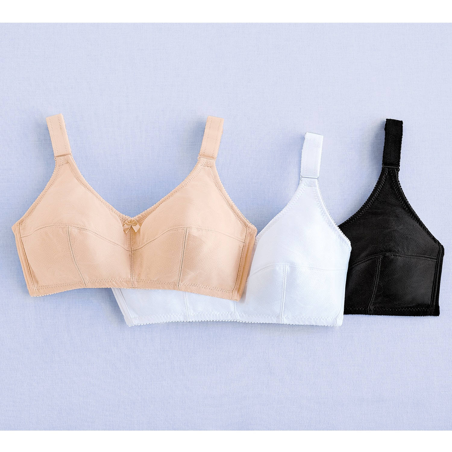 3-Pack Full-Figure Wireless Women's Comfort Bras | Harriet Carter