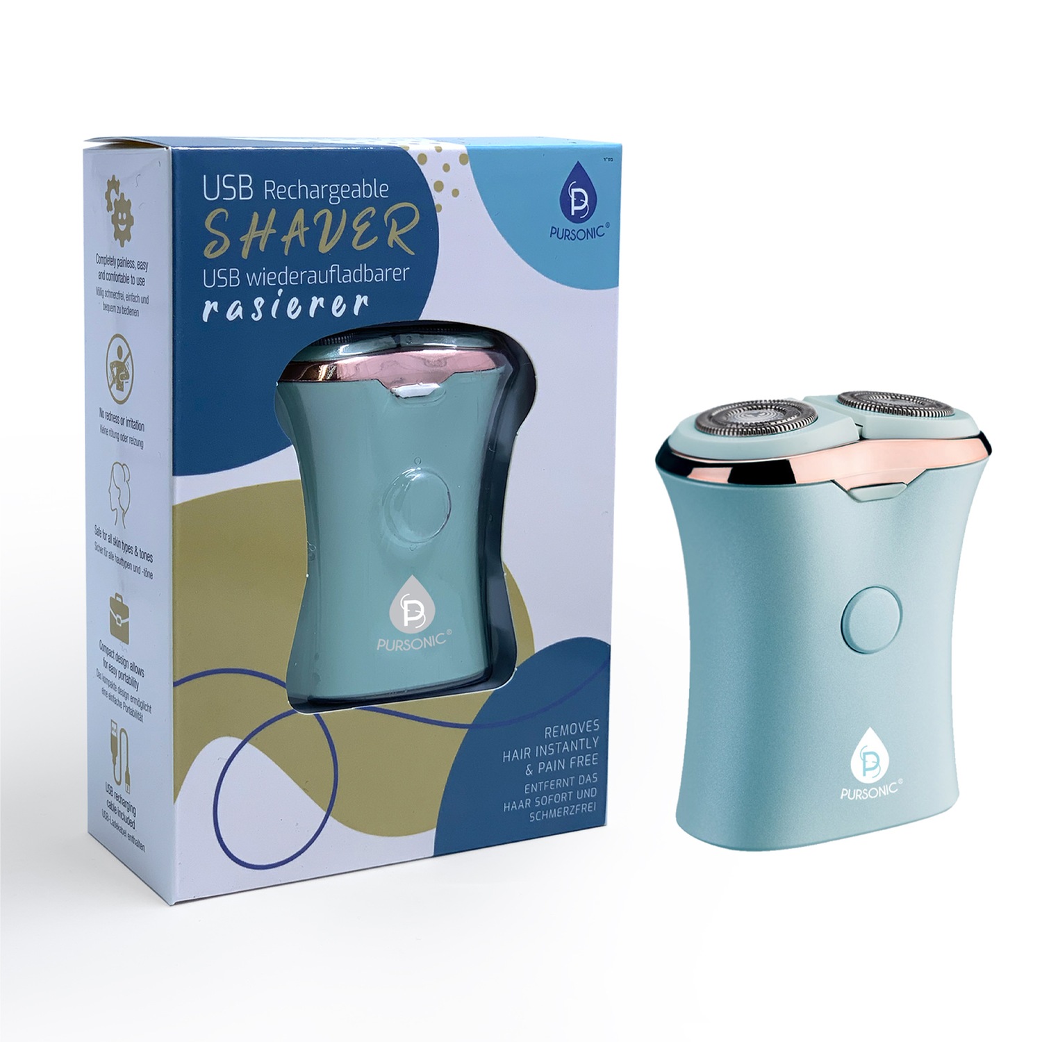 Pursonic Rechargeable USB Shaver | Harriet Carter