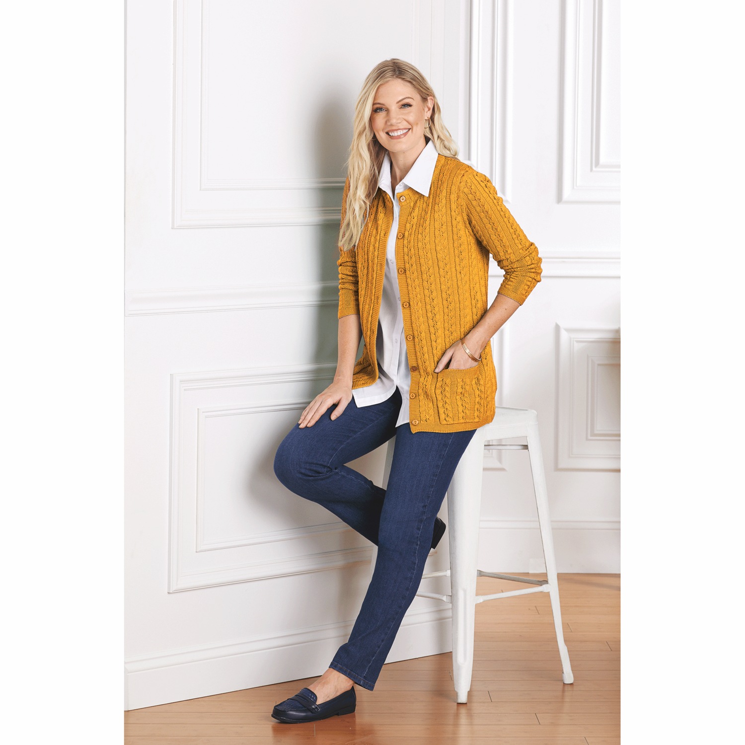 Cable Knit Cardigan | Harriet Carter