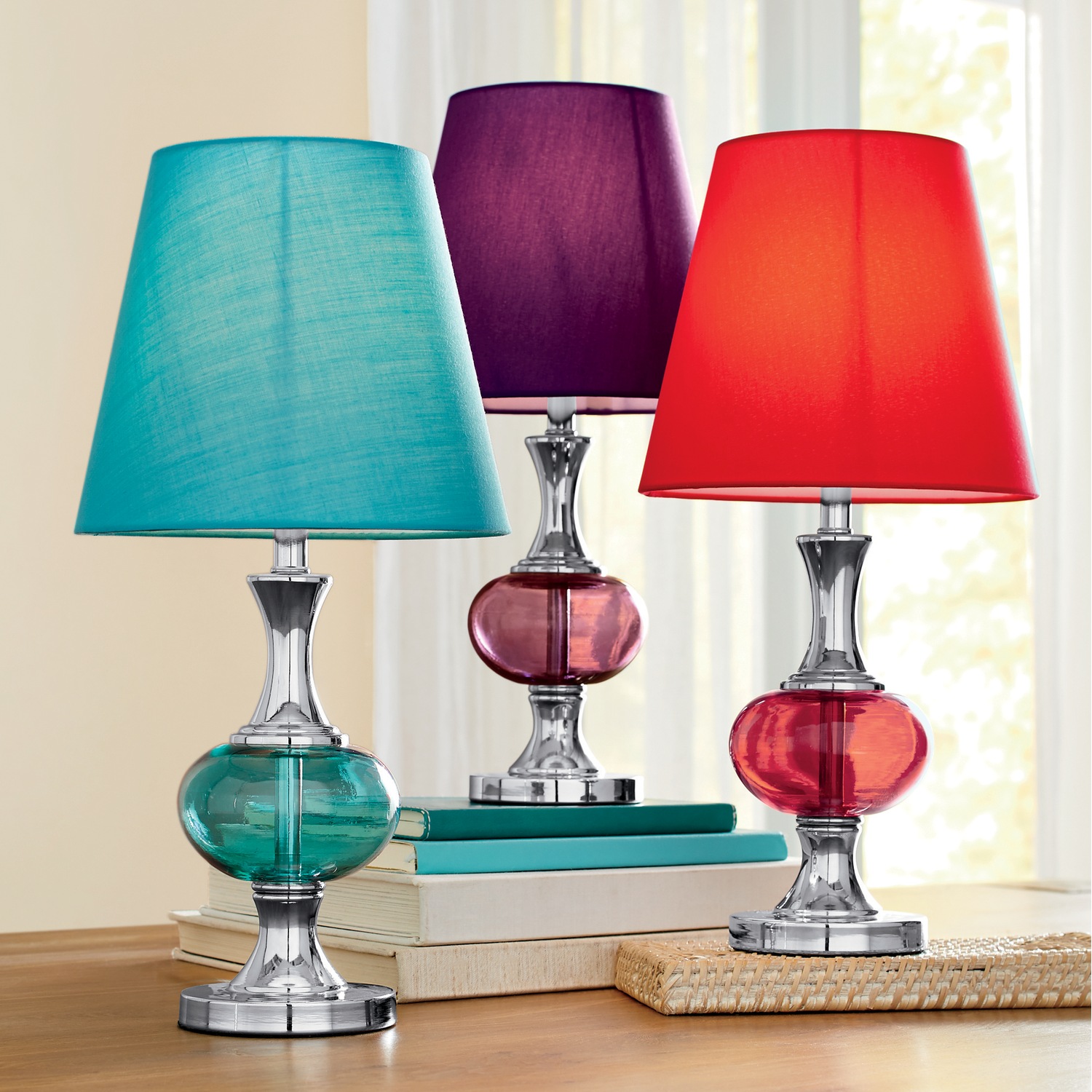 Color Glass Table Lamp | Harriet Carter