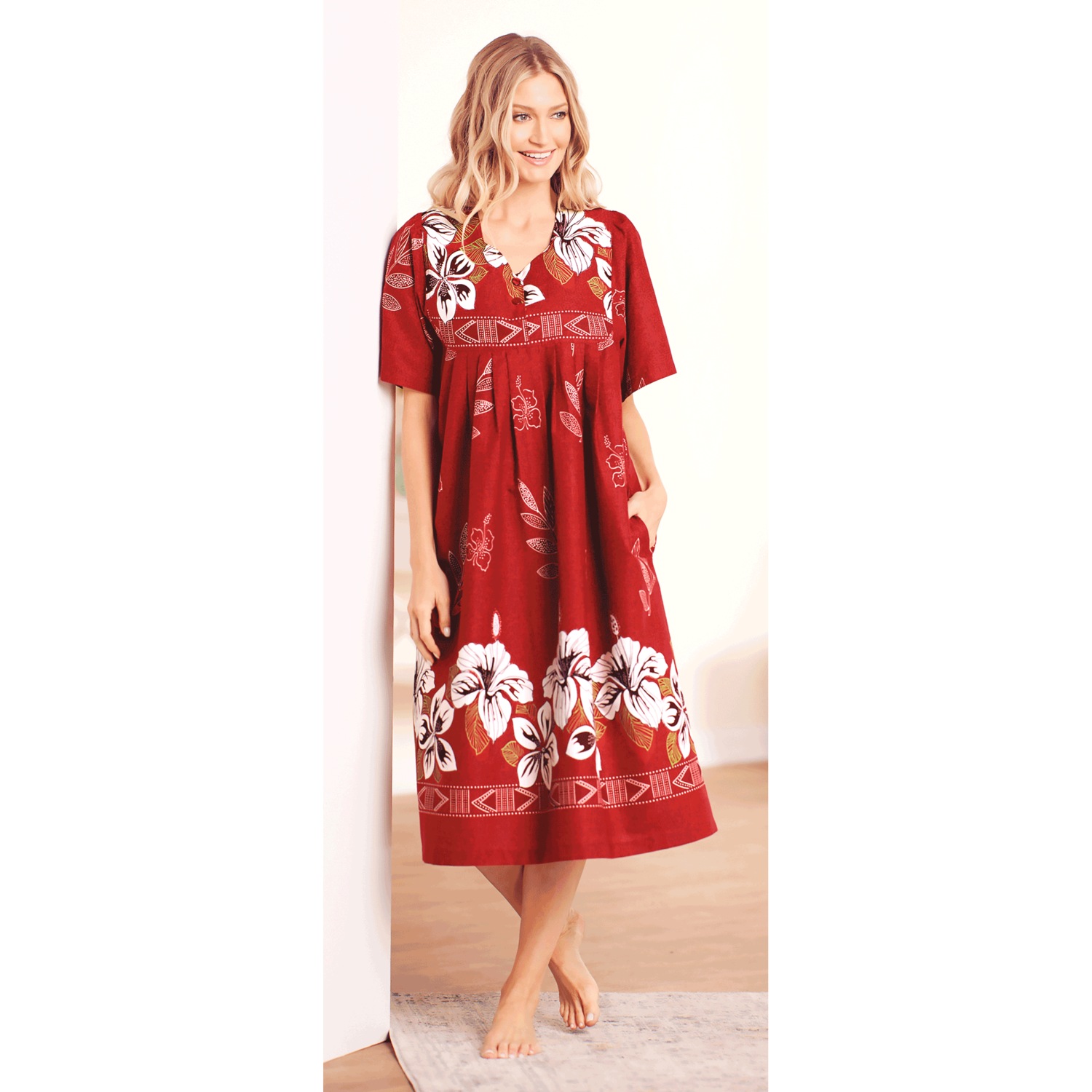 Border Print Patio Dress | Harriet Carter